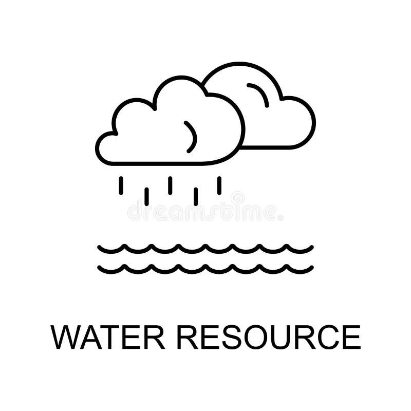 Water Resource Outline Icon. Element of Enviroment Protection Icon with ...