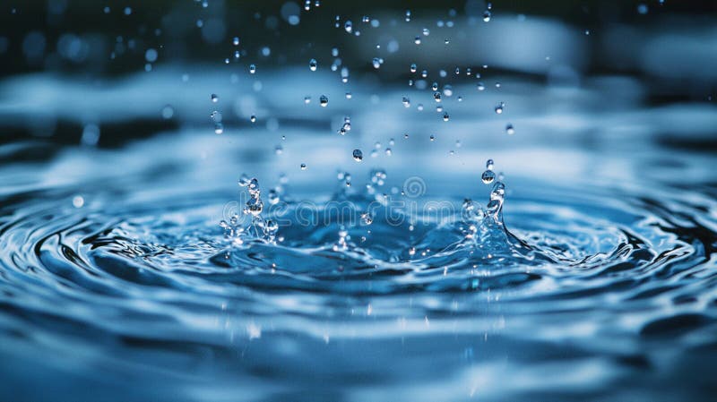 Water Drop Background Water Element Material Water Surface Dynamic ...