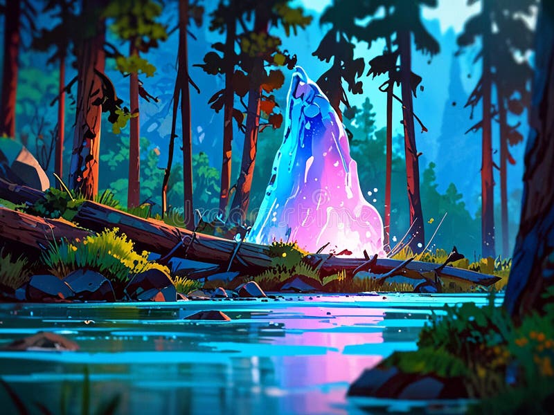 Water Retro Art Illustration Image Stock Illustration - Illustration of ...