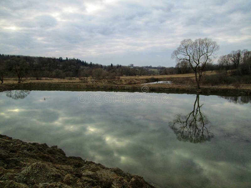 Water Revegetation of Old Developed Quarries Stock Photo - Image of ...