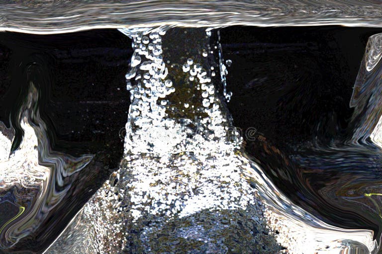 Water in Reverse 3d Abstract Design Stock Photo - Image of white ...