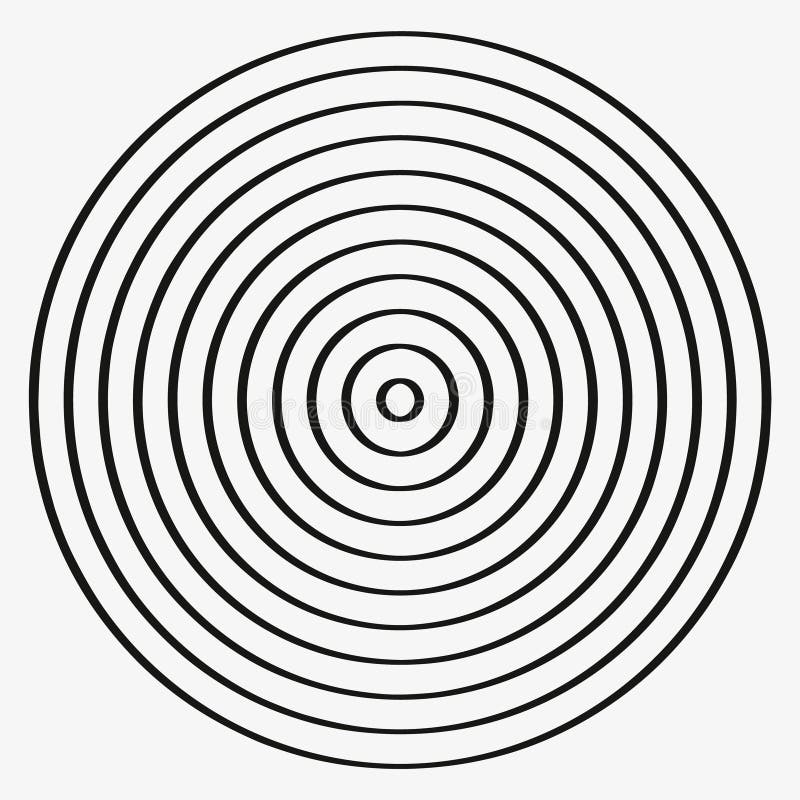 Ripple Effect Top View. Transparent Water Drop Rings. Circle Sound Wave ...