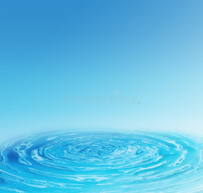 Water Ripple. 3D Wave Effect with Concentric Circles on White ...