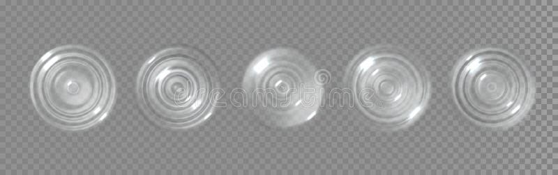 Water Ripple Effect. Realistic Splash Surfac, Drop, Sound Wave Splash ...