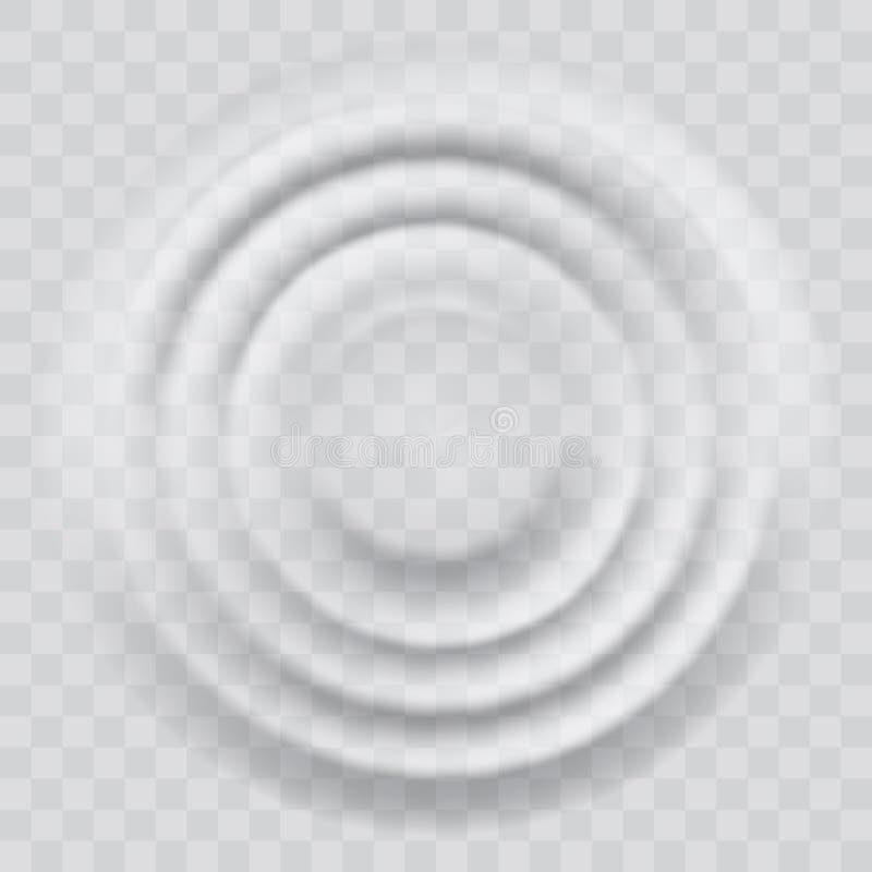 Water Ripple Effect Top View. Realistic Caustic Drop or Sound Wave ...