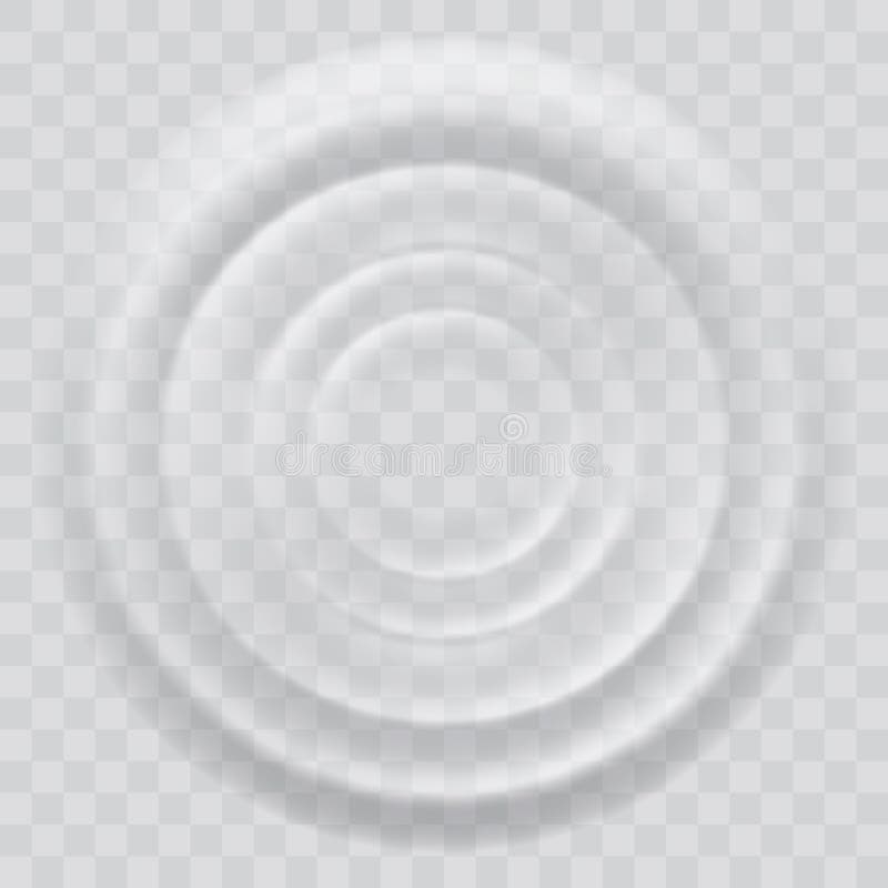 Water Ripple Effect Top View. Realistic Caustic Drop or Sound Wave ...