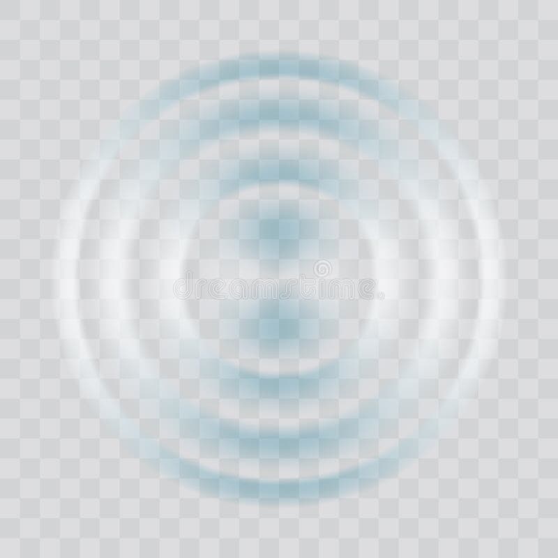 Water Ripple Effect Top View. Realistic Caustic Drop or Sound Wave ...