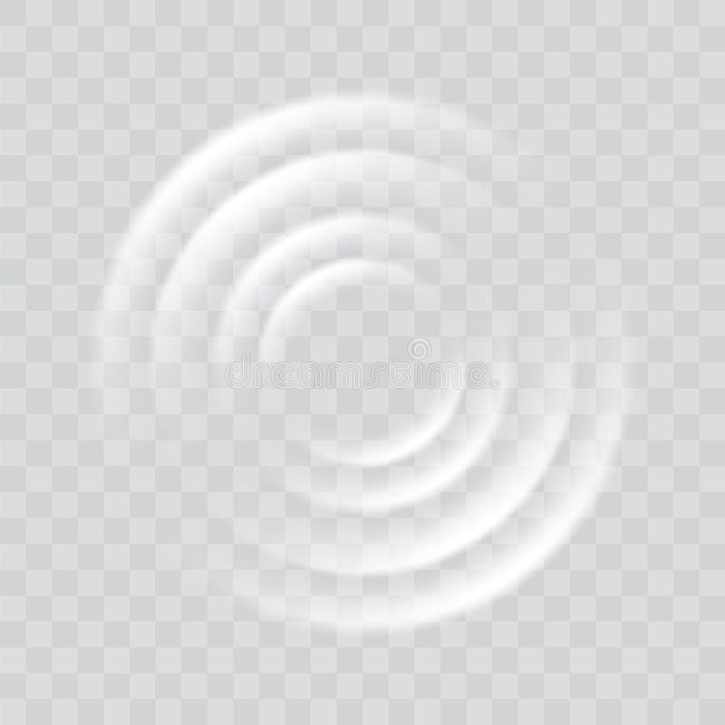 Water Ripple Effect Top View. Realistic Caustic Drop or Sound Wave ...