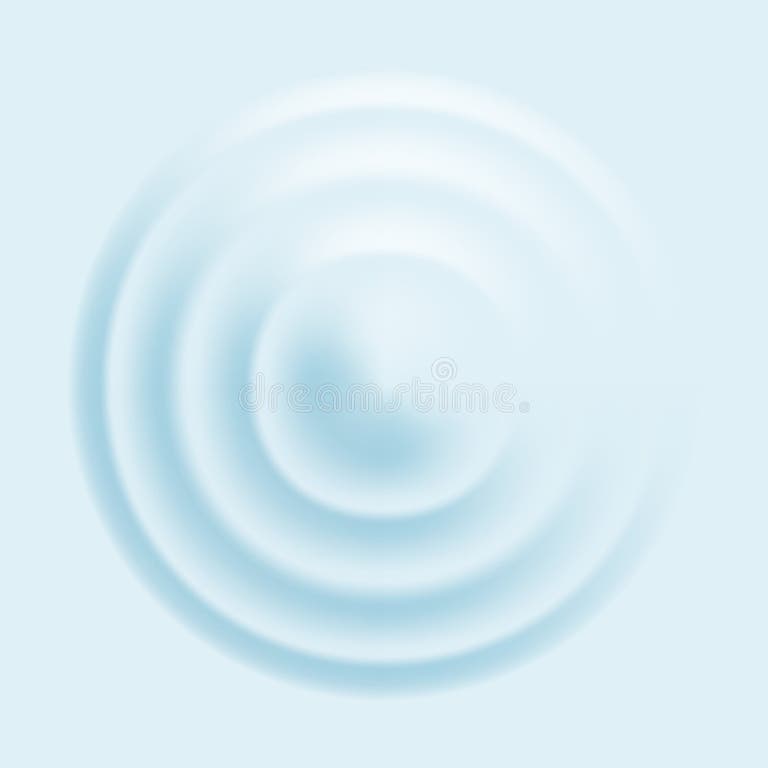 Water Ripple Effect Top View. Realistic Caustic Drop or Sound Wave ...