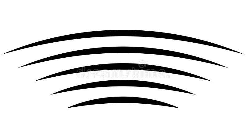 Water Ripple Icon Wavy Curve Lines, Ripple Hilly Surface Stock ...
