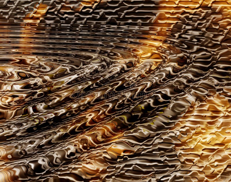 Water Ripple Pattern on Golden Liquid for Creative Copy Space ...