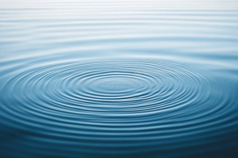 Water Ripple Texture in a Calm Lake, Detailed Concentric Waves with ...