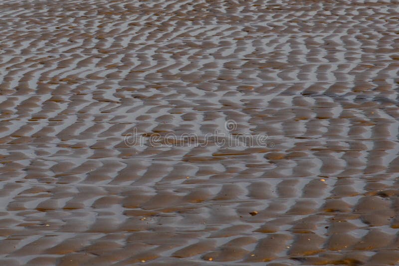 Water on Rippled Sand on a Beach Stock Photo - Image of pattern, calm ...