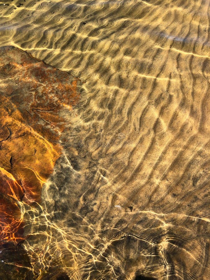 Abstract Clear Water Ripples with Smooth Stone Stock Image - Image of ...