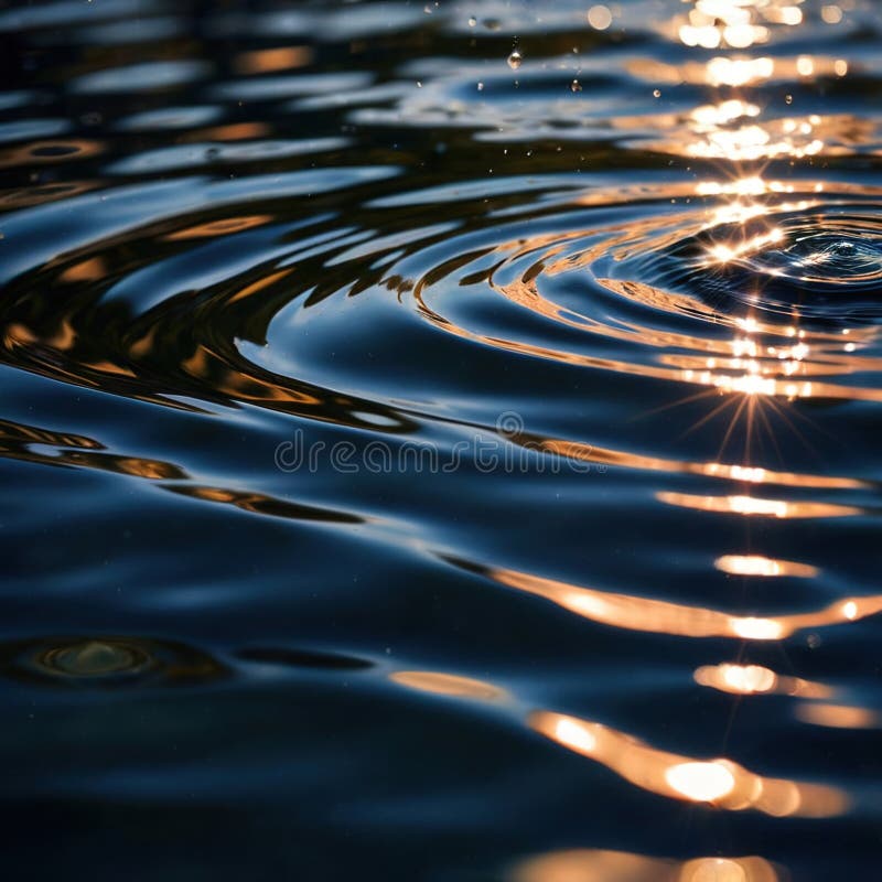 Water Ripples, Clean Pure Alpine Water Stock Illustration ...