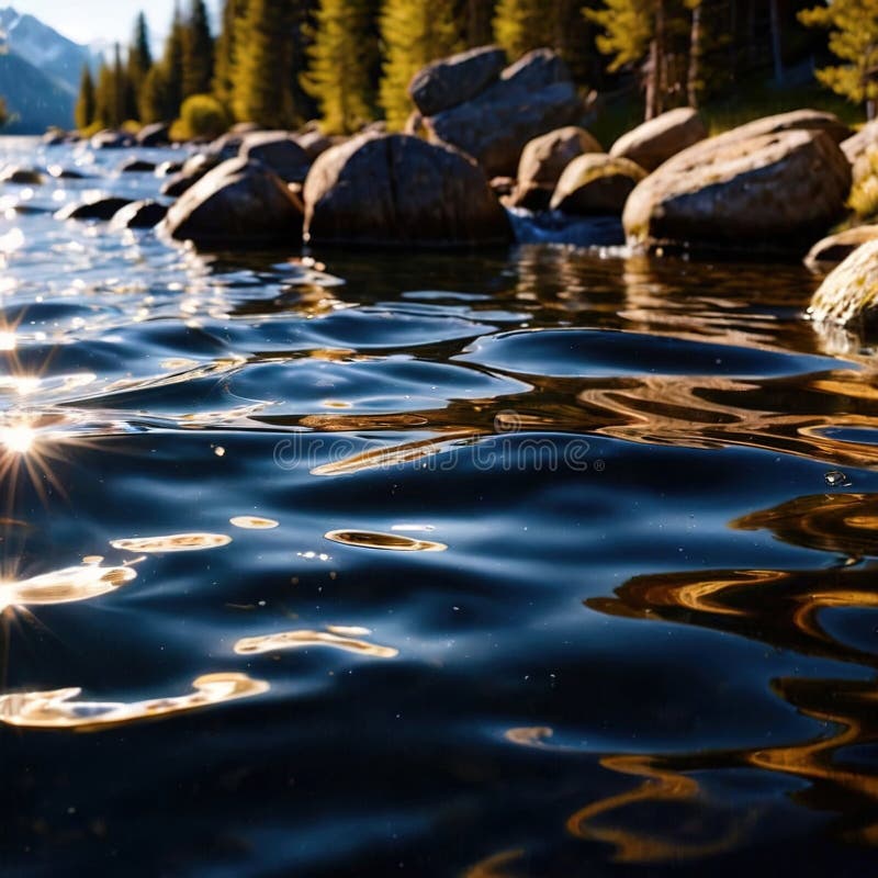 Water Ripples, Clean Pure Alpine Water Stock Illustration ...