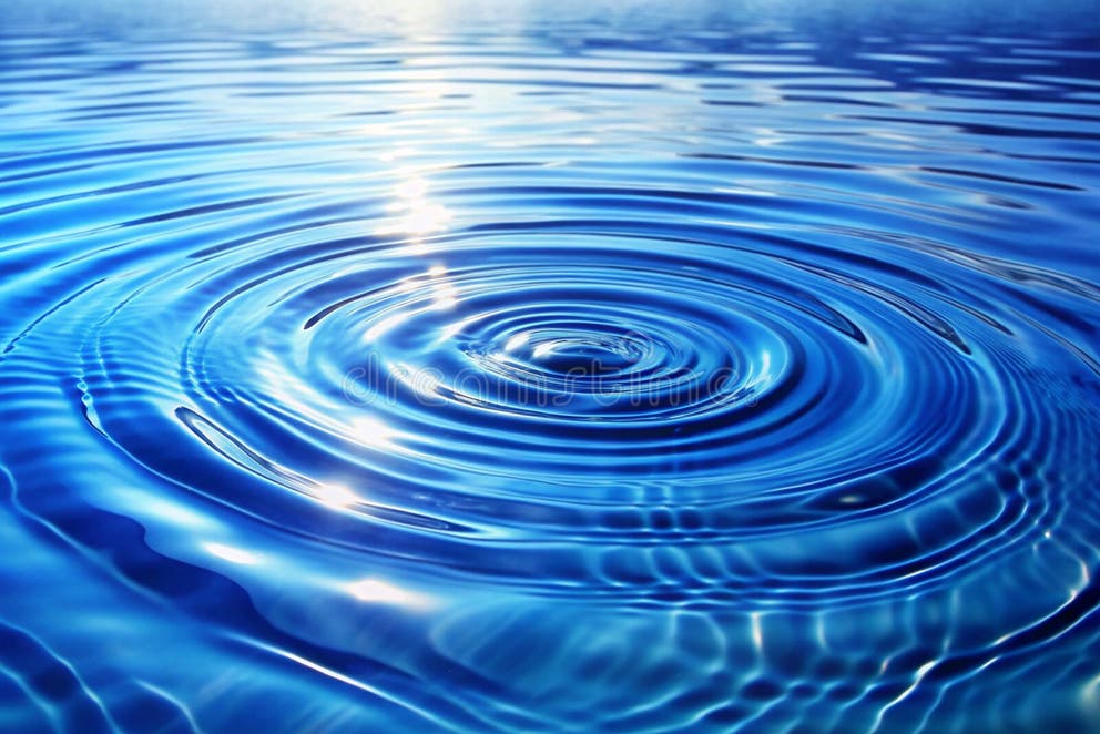 Water Ripples with Clear Blue Gradation Stock Illustration ...