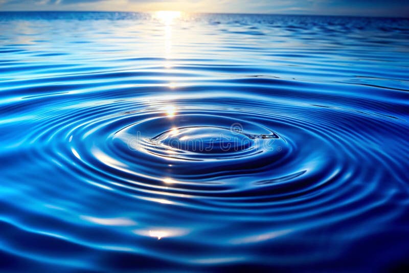 Water Ripples with Clear Blue Gradation Stock Illustration ...