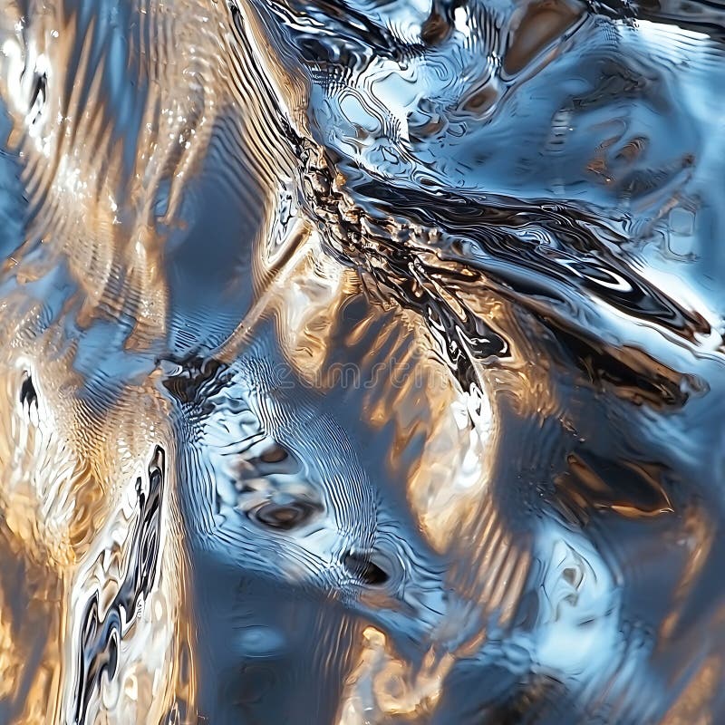 Water Ripples Close-up, Smooth Textures with Reflective Patterns. Stock ...