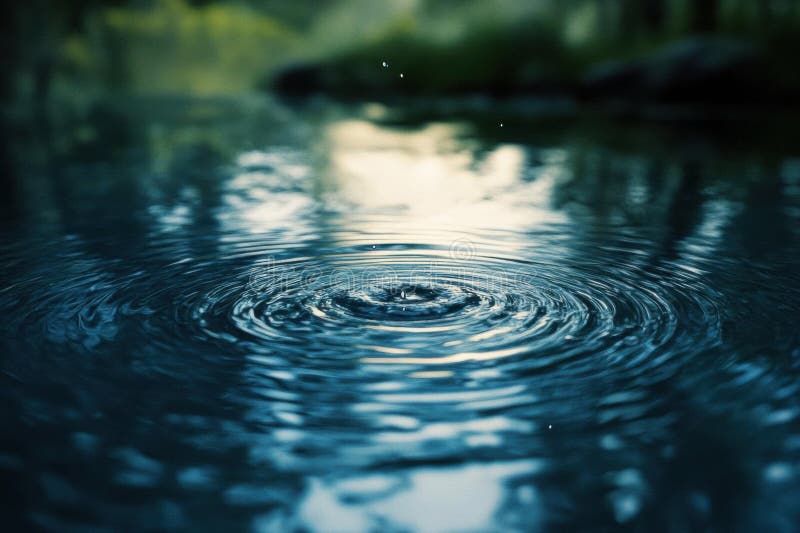 Water Ripples Create Calm Lake Waves and Peaceful Scene in Nature ...