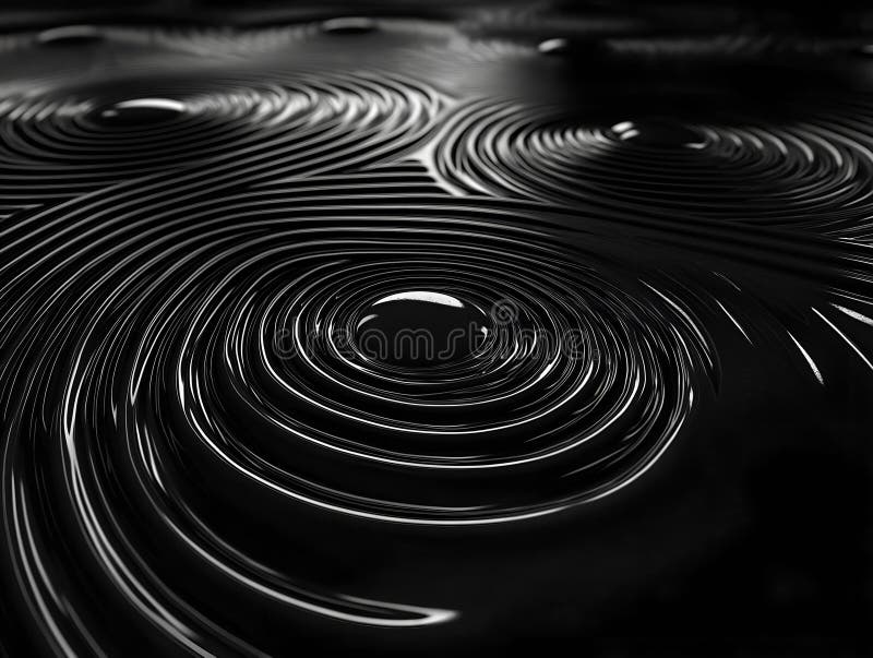 Water Ripples, Dark Background, Concentric Circles, Monochrome Texture ...