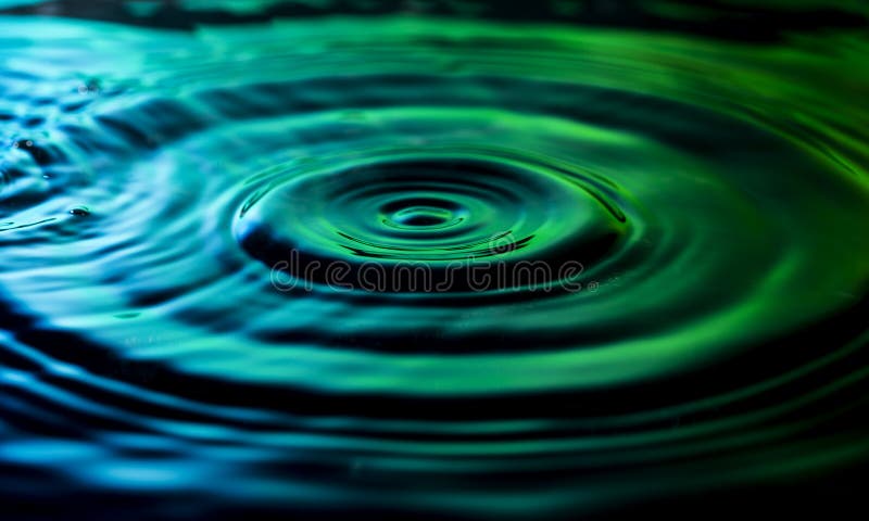 Water Ripples on Nice Blue Green Background Stock Photo - Image of ...