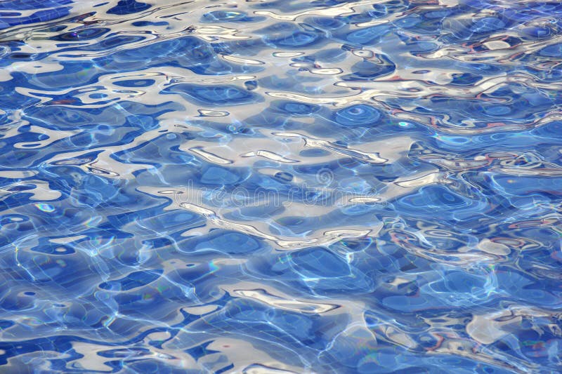 Water Ripples of a Swimming Pool Stock Image - Image of blue, stone ...