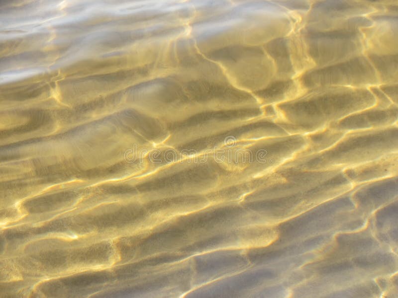 Water Ripples, with Yellow Sand at the Bottom of the Lake Stock Image ...