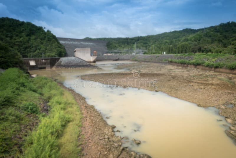 Water of River at Dam Drought Problem Stock Image - Image of sand, rock ...