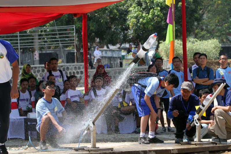 Water rocket editorial image. Image of indonesia, solo - 60225990