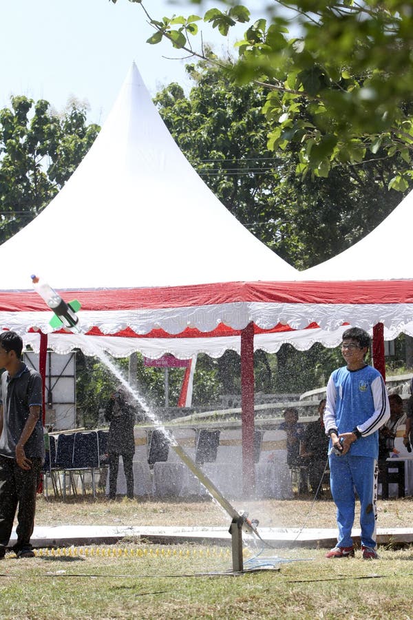 Water rocket editorial stock image. Image of high, java - 76840449