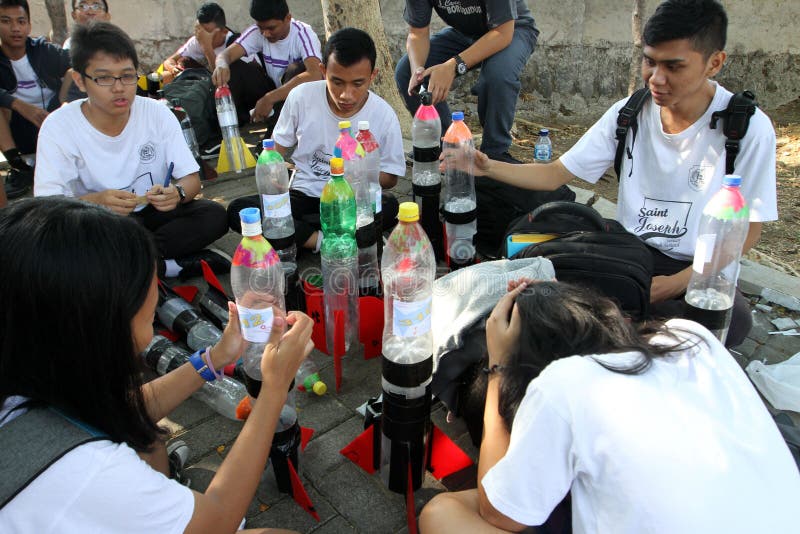 Water rocket editorial photography. Image of rocket, indonesia - 59656417