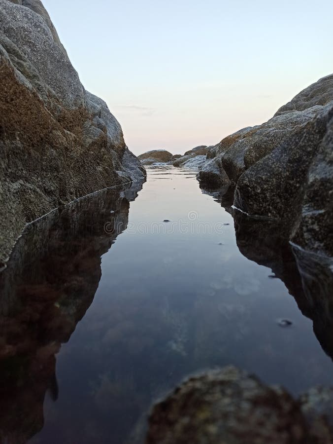 The Water between the Rocks Stock Image - Image of geology, snow: 229904015