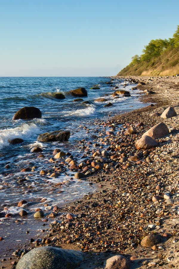 Water and Rocks on Beach in Rerik, Germany Stock Photo - Image of shore ...