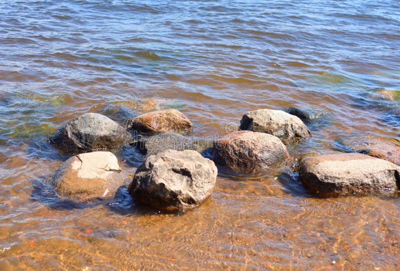 Water and rocks. stock photo. Image of weather, scene - 109783986