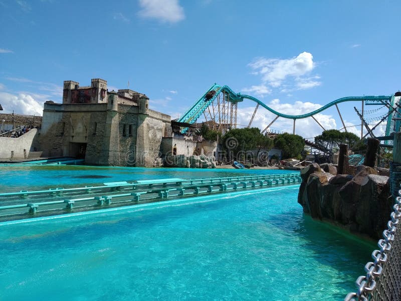 Water Roller Coaster in the Magical World of Europa Park, Rust, Germany ...
