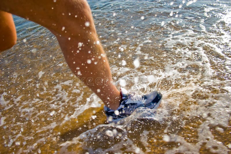 Water Run stock image. Image of shoes, direction, shoe - 14900071