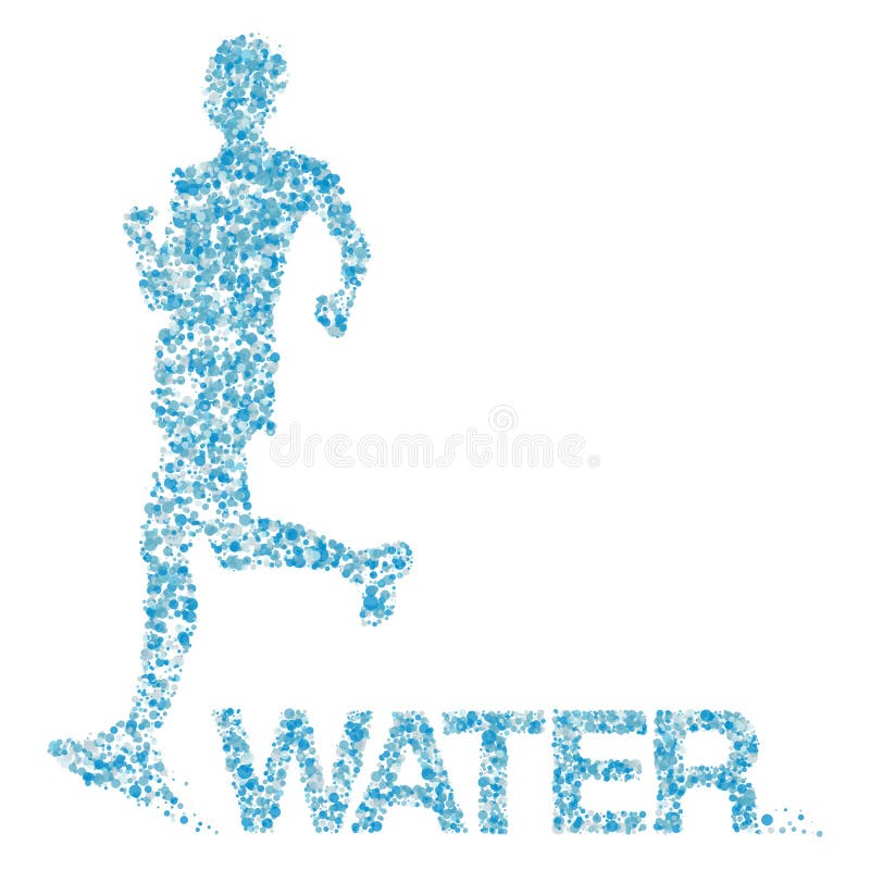 Water Runner, Vector Illustration Stock Vector - Illustration of health ...