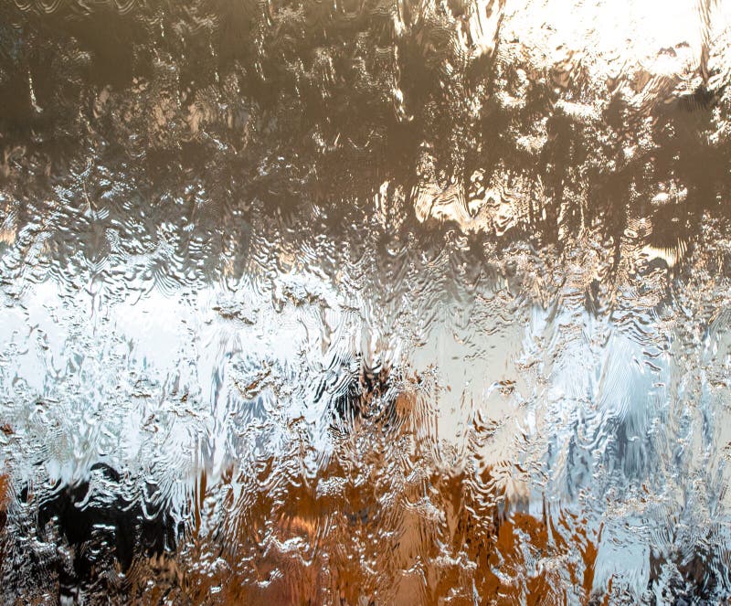 Water Running Down Glass, Ripples, Patterns and Reflections Three Stock ...