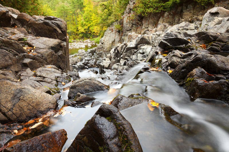 Water Running Down Split Rock Stock Image - Image of landscape, spring ...