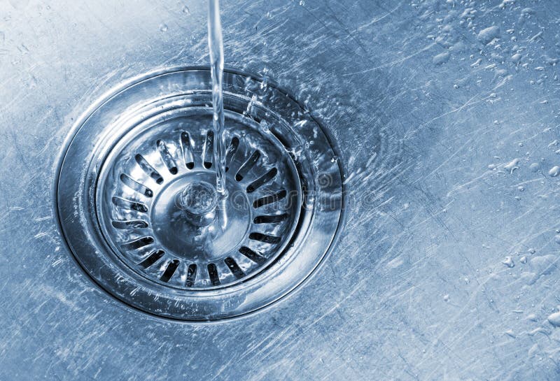 Shiny New Kitchen Sink Drain Stock Image - Image of kitchen, texture ...