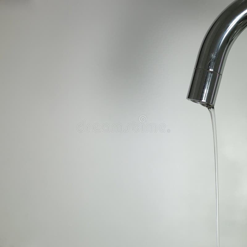Water running out of a tap stock photo. Image of monochromatic - 48499130