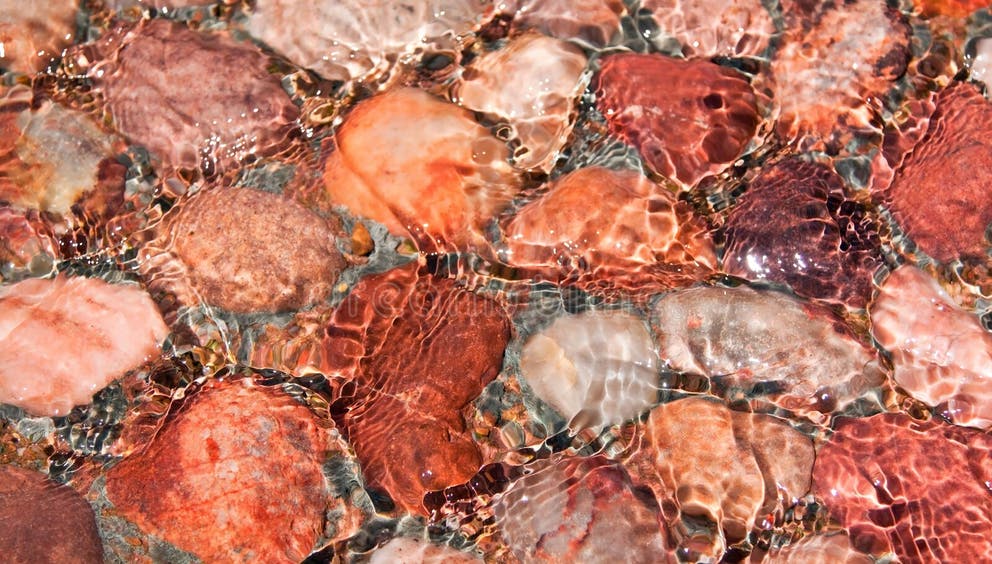 Water Running Over Shallow Pebbles Stock Photo - Image of pebbles ...