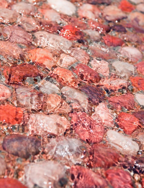 Water Running Over Shallow Pebbles Stock Photo - Image of brown ...