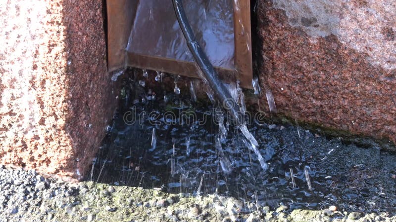 Water Running from a Rain Gutter Stock Footage - Video of drip, water ...