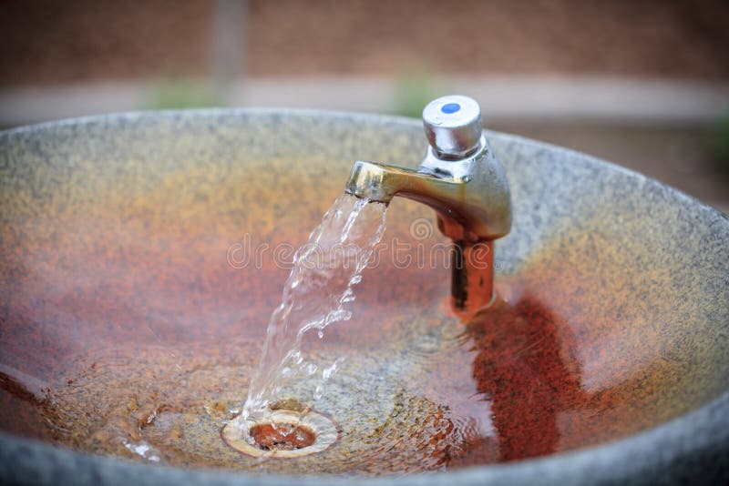 Water running from tap stock photo. Image of faucet, closeup - 75890982