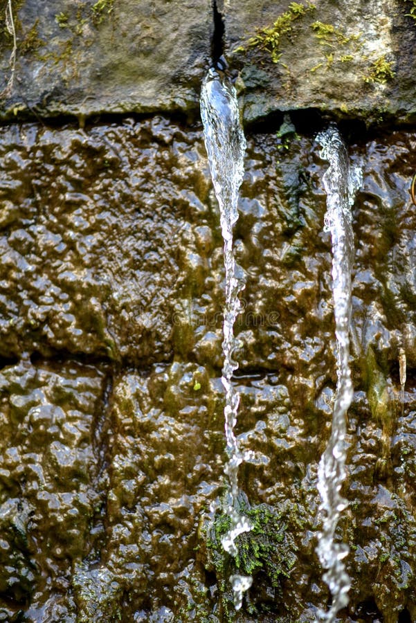 Water stock image. Image of lovely, running, wall, waterfall - 110575767