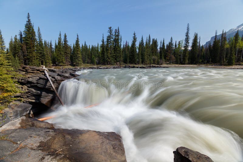 Water Rushing Over a Waterfall. Motion Blur Stock Image - Image of ...