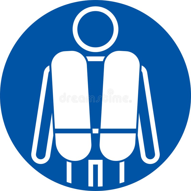 Water Safety Sign Attention, Life Jackets Must Be Worn Stock Vector ...
