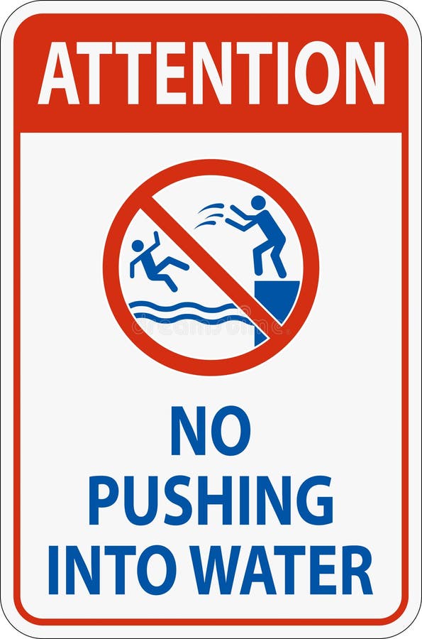 Caution No Pushing Symbol Sign, Vector Illustration, Isolate on White ...